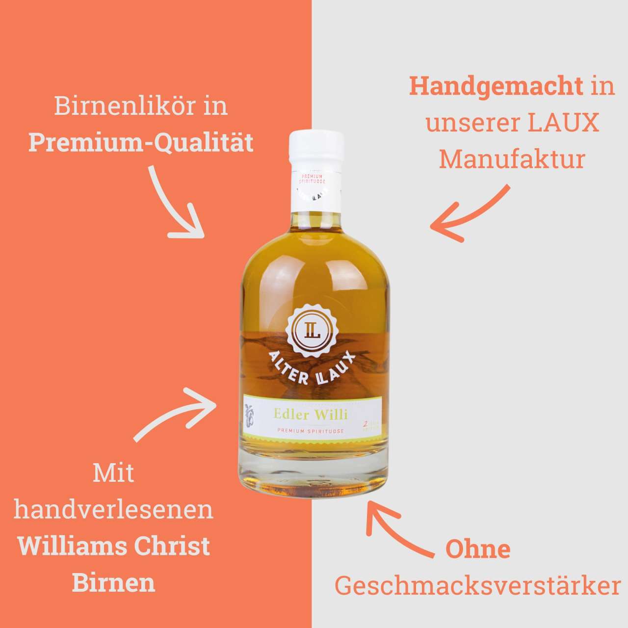 ALTER LAUX "Edler Willi" Williams Birnenlikör | LAUX DELI